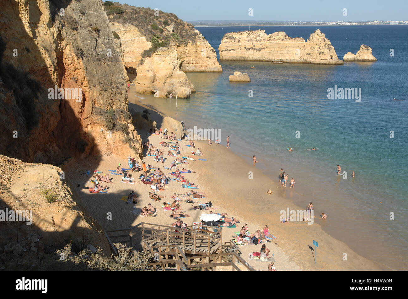 Portugal, Lagos, south coast, scenery, beach, touristss, bathing Stock ...