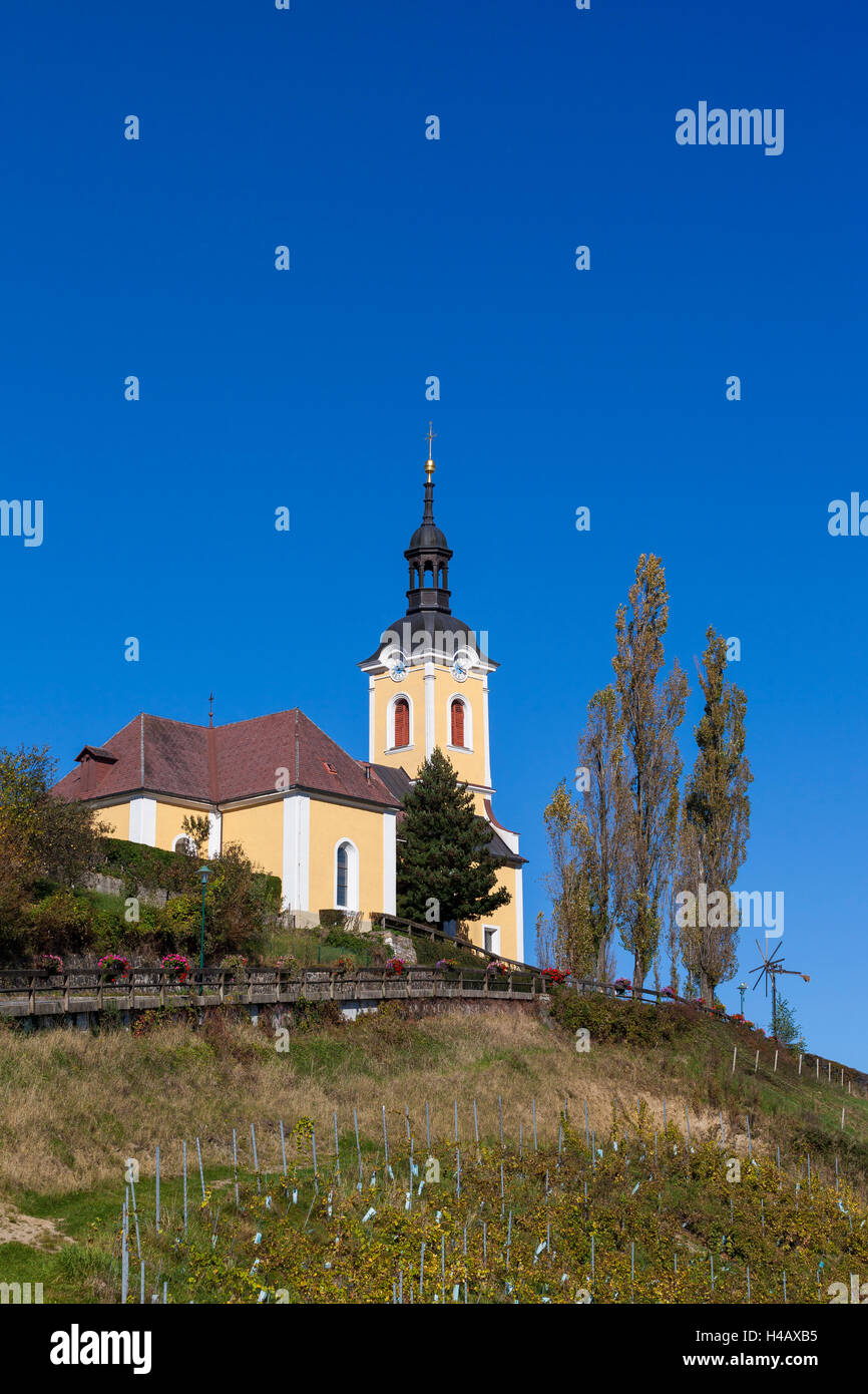 Europe, Austria, Styria, Kitzeck im Sausal, parish church Stock Photo ...
