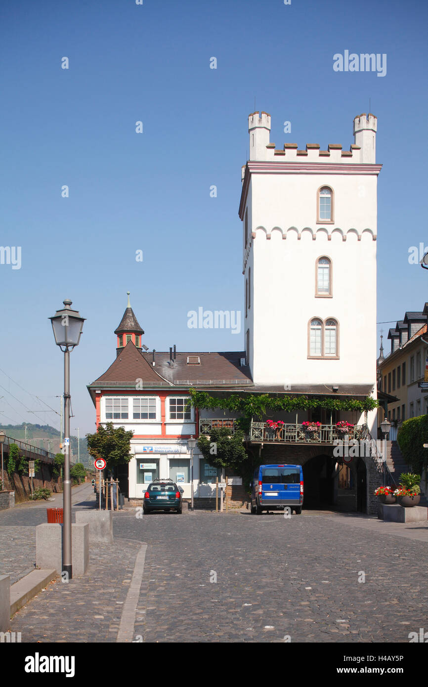 Germany, Rhineland-Palatinate, Kaub, tower Stock Photo - Alamy