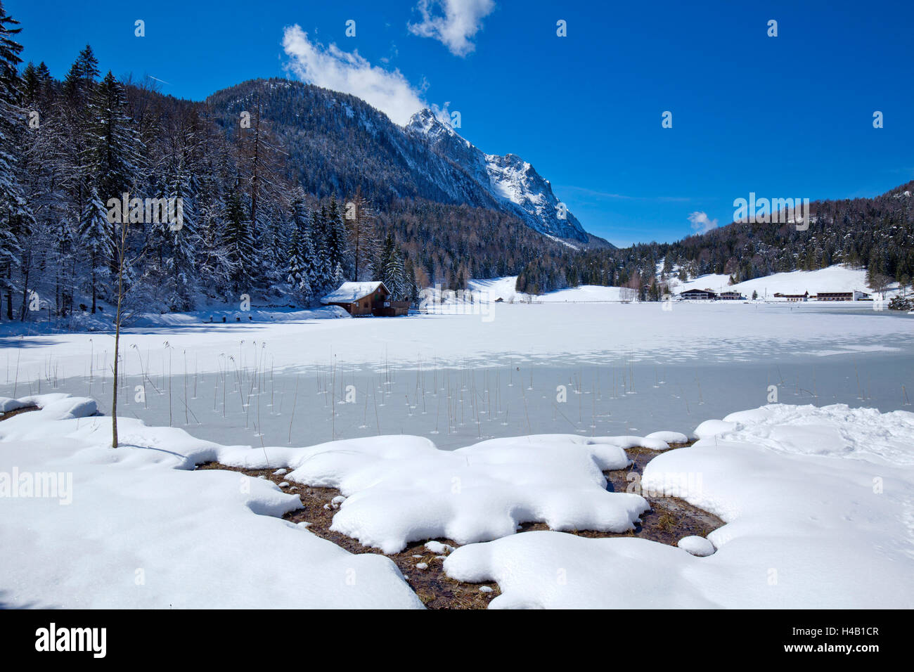 Landscape at the Lautersee lake in winter Stock Photo - Alamy