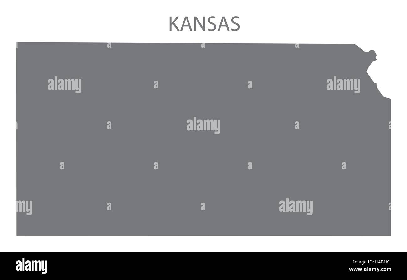 Kansas state map in hi-res stock photography and images - Alamy