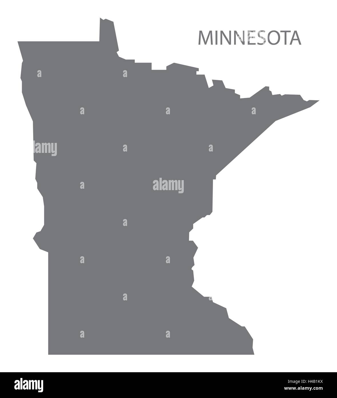 Illustration state minnesota silhouette map hi-res stock photography ...