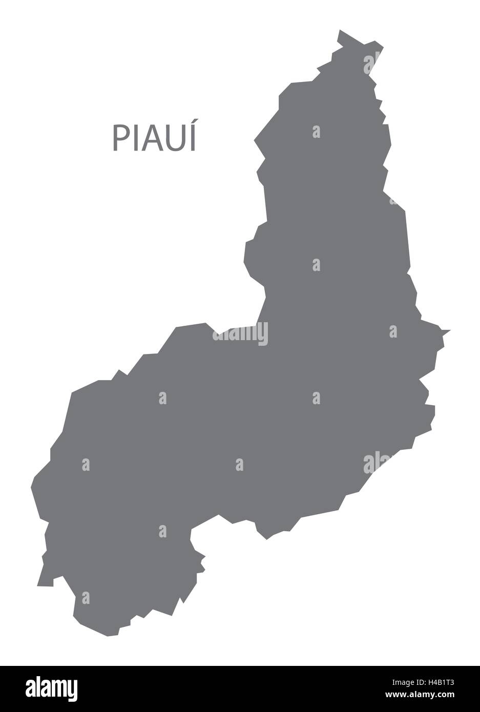 Piaui Brazil map in grey Stock Vector Image & Art - Alamy