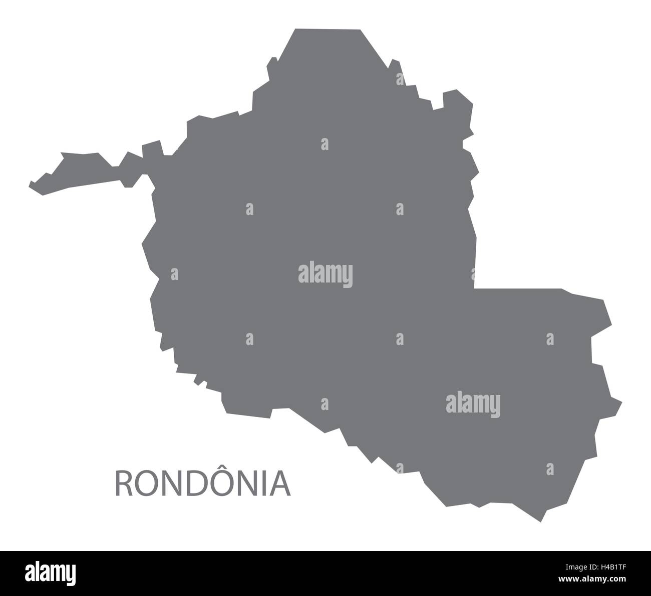 Rondonia Brazil map in grey Stock Vector Image & Art - Alamy