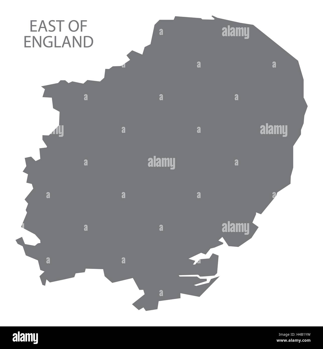 England regions map hi-res stock photography and images - Alamy