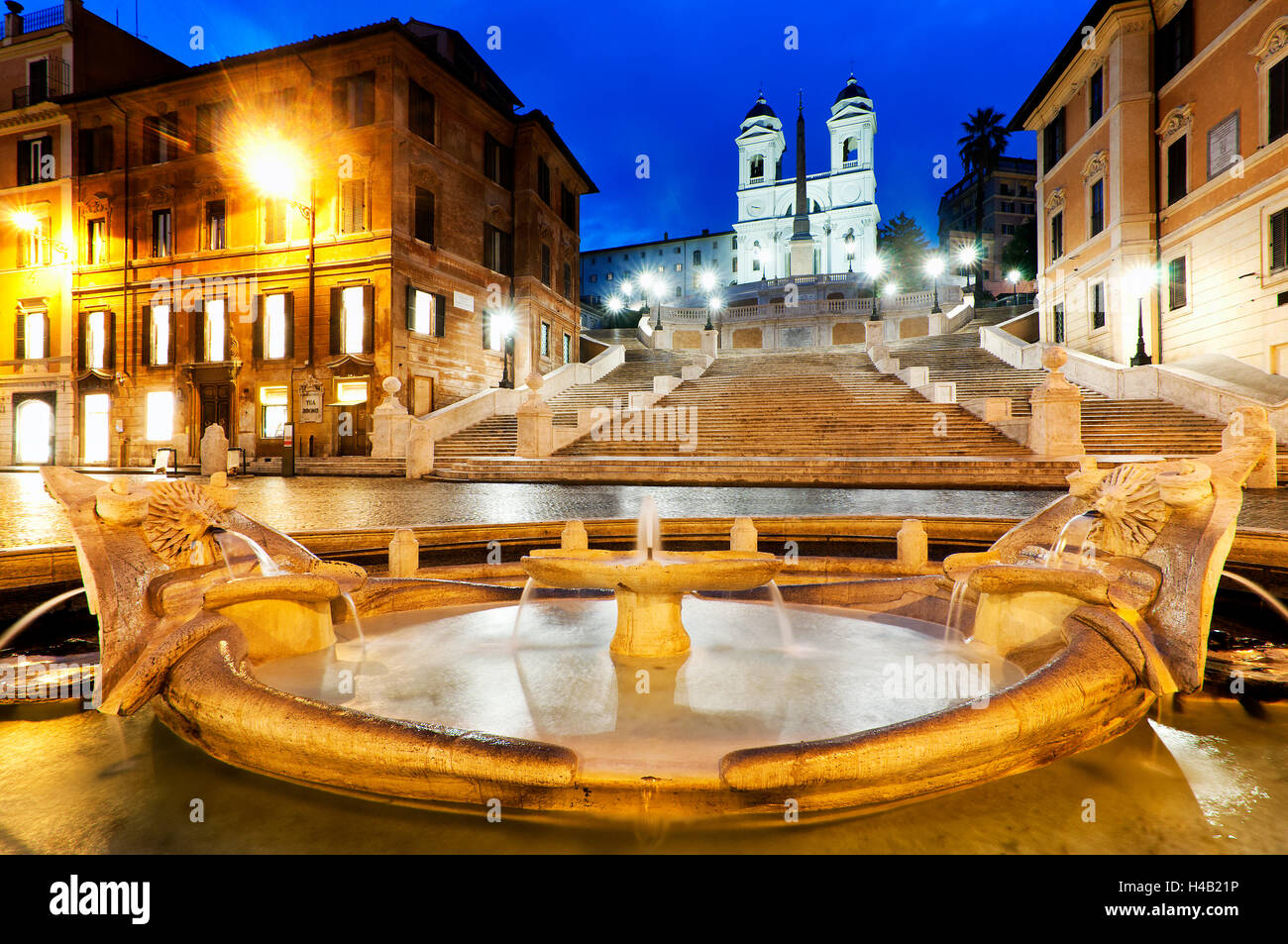 Newly restored Piazza di Spagna, Rome Italy Stock Photo - Alamy