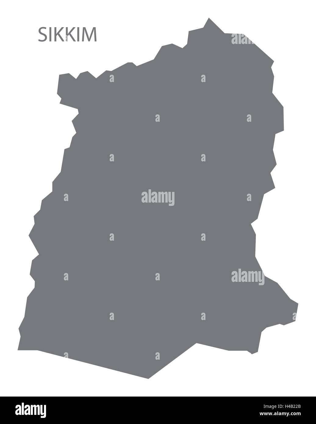 Map of sikkim hi-res stock photography and images - Alamy