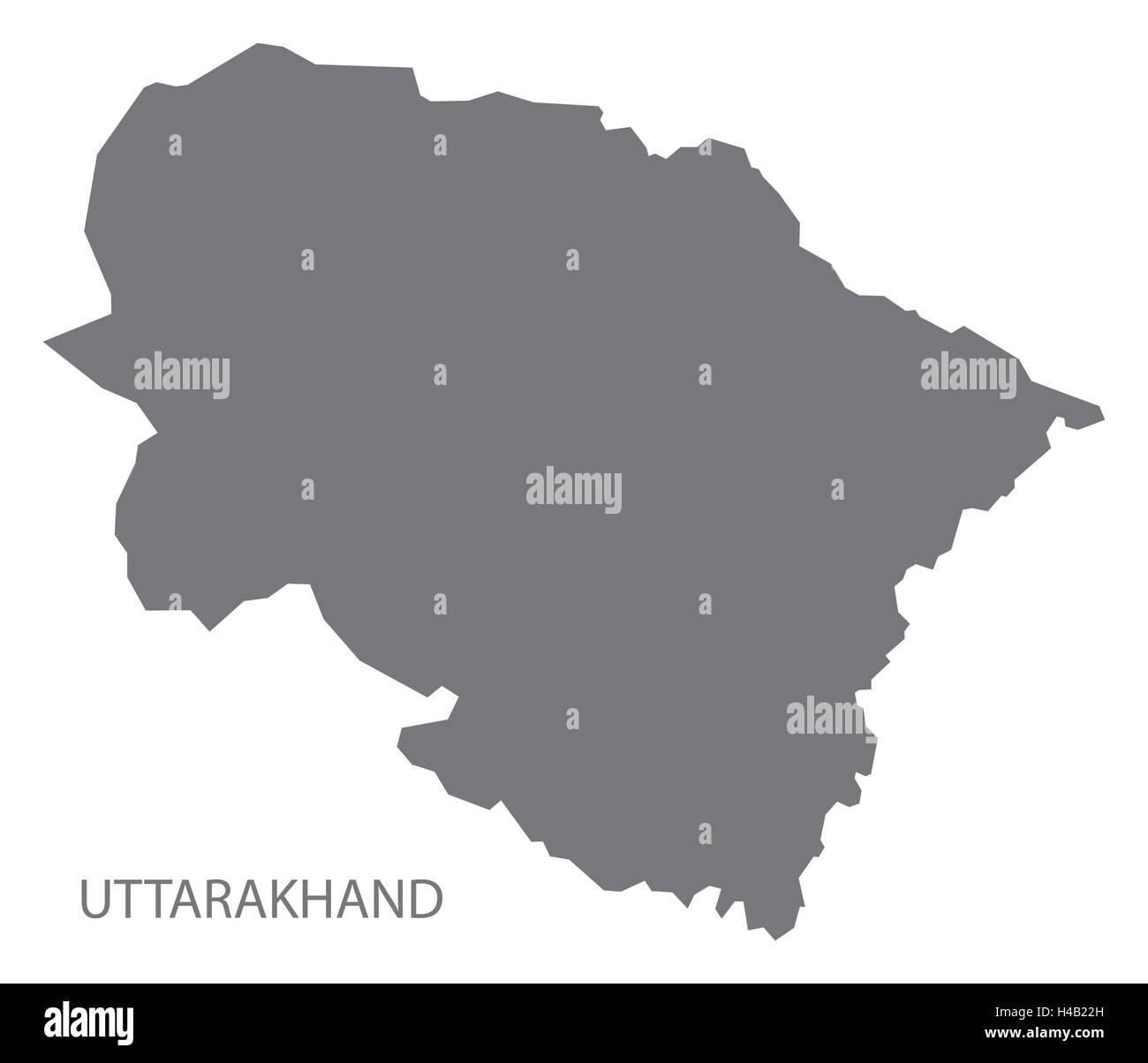 Uttarakhand map vector hi-res stock photography and images - Alamy