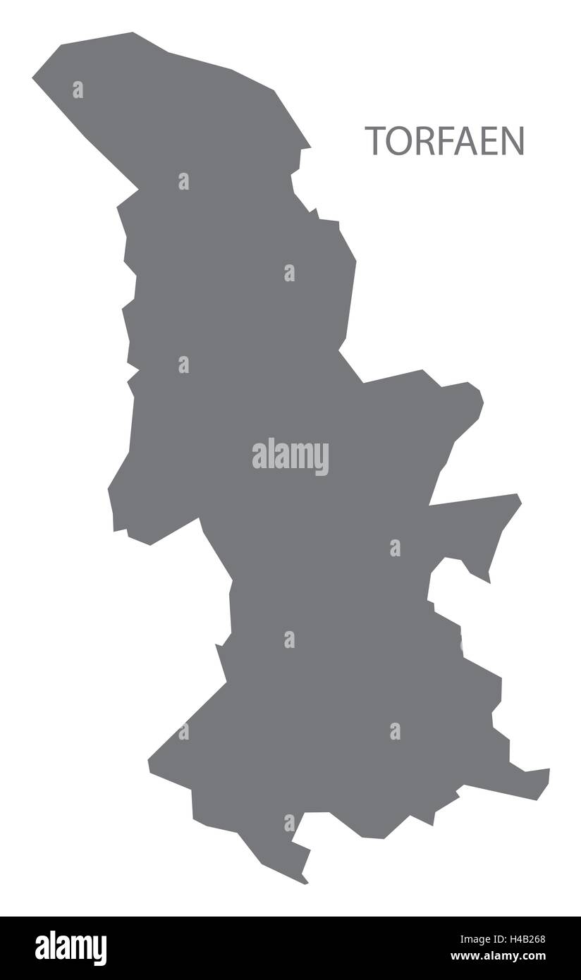 Torfaen Wales Map grey Stock Vector Image & Art - Alamy