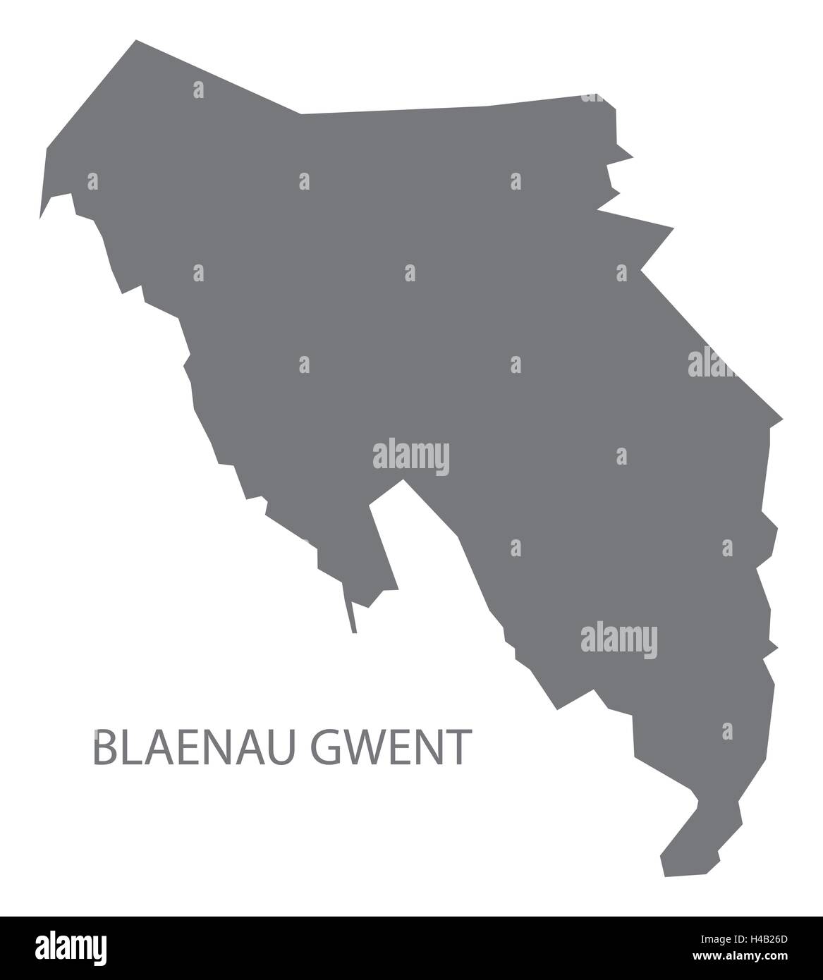 Blaenau Gwent Wales Map grey Stock Vector Image & Art - Alamy