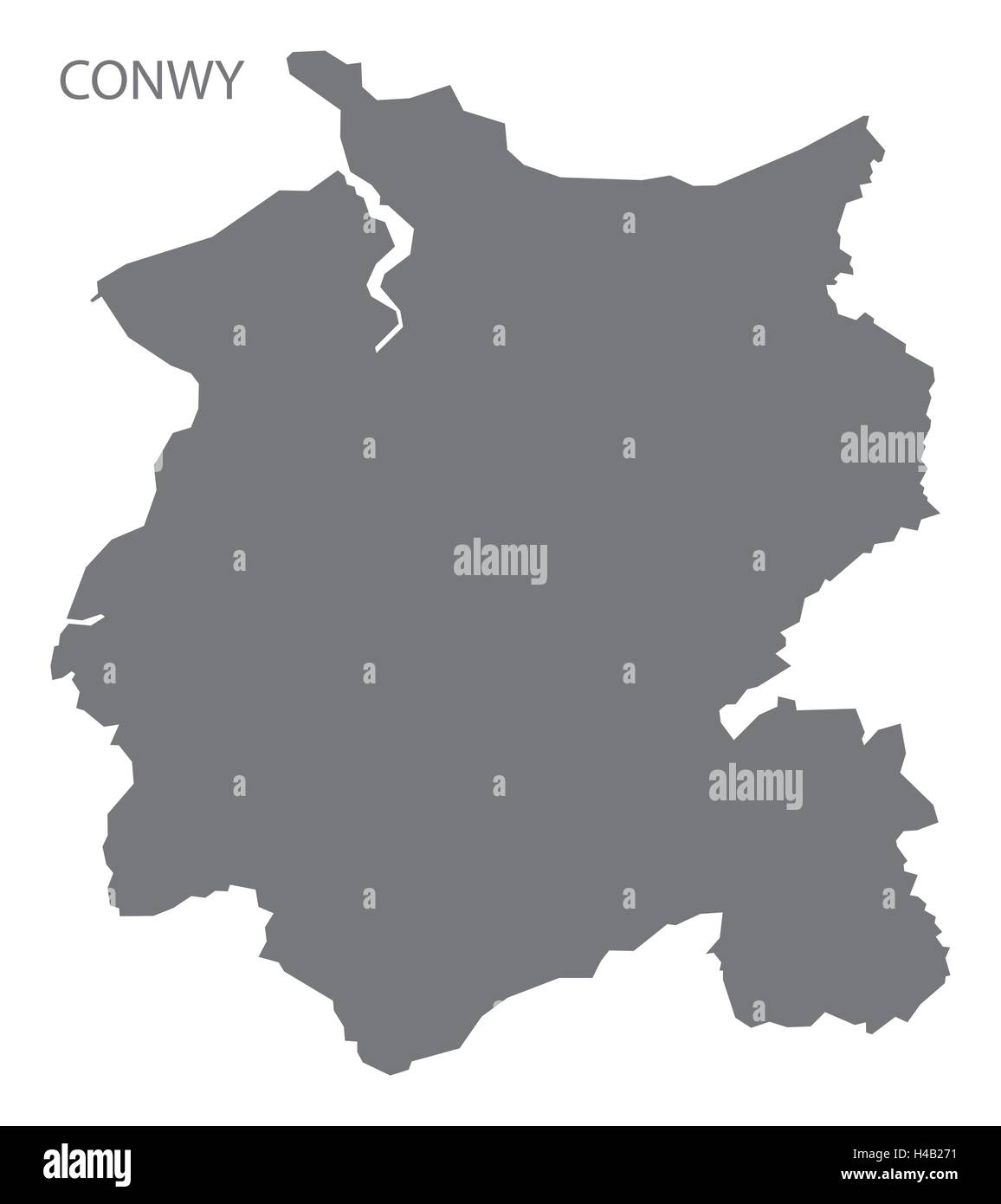 Conwy Wales Map grey Stock Vector Image & Art - Alamy