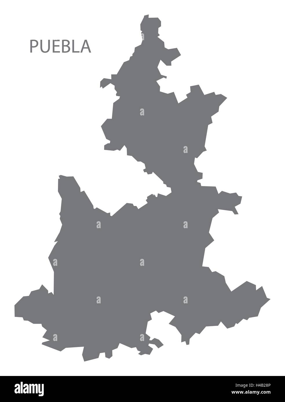 Puebla Mexico Map grey Stock Vector Image & Art - Alamy