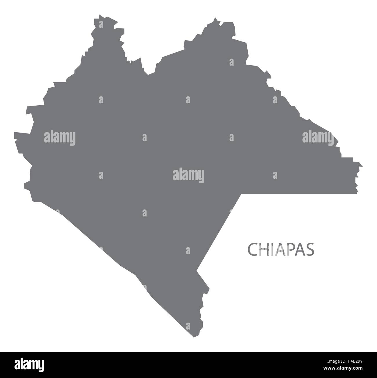 Chiapas Mexico Map grey Stock Vector Image & Art - Alamy