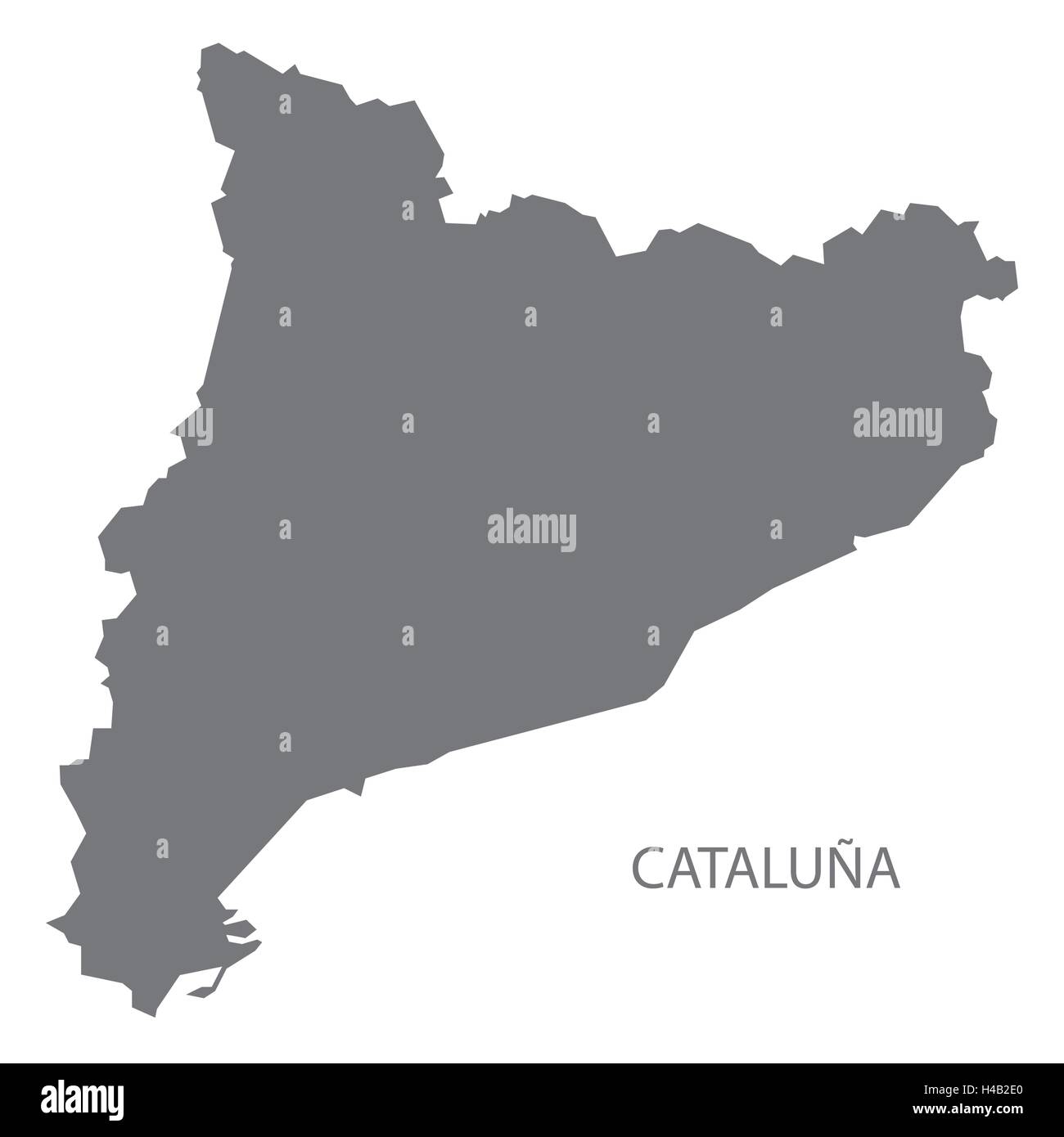 Cataluna Spain Map in grey Stock Vector Image & Art - Alamy