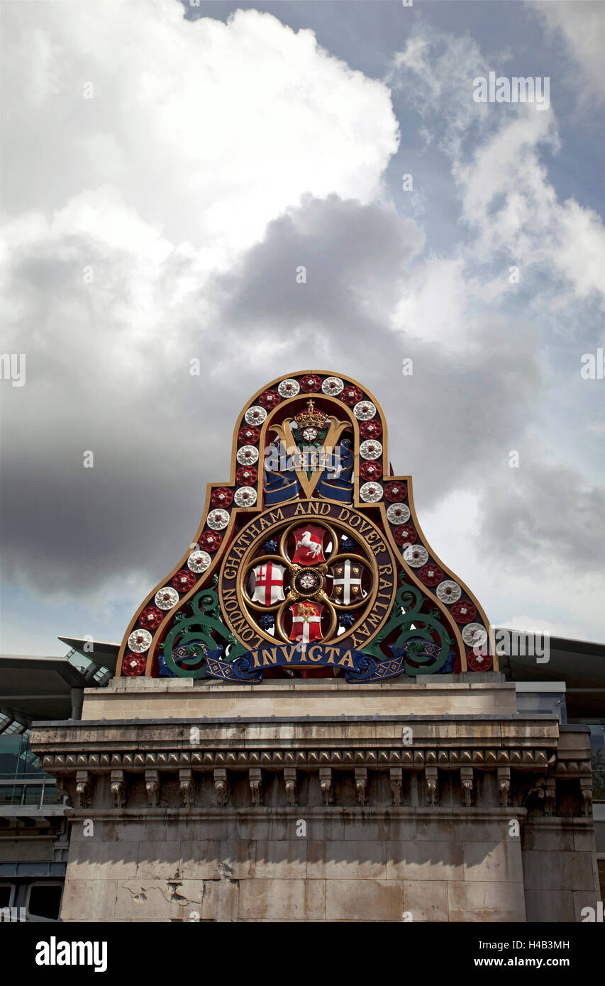 Bridge, detail, town, coat of arms Stock Photo - Alamy