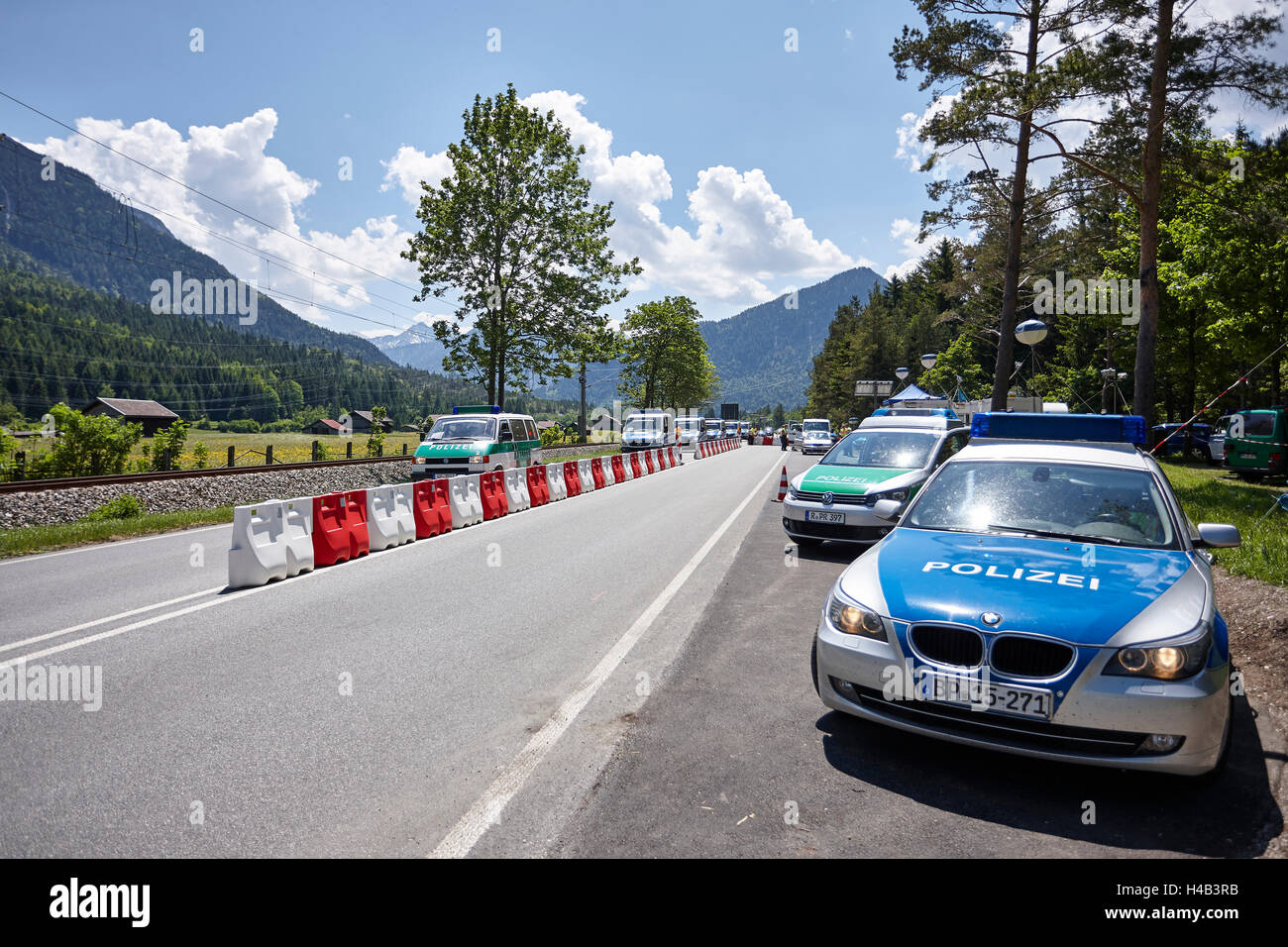 Police check, country road Stock Photo - Alamy