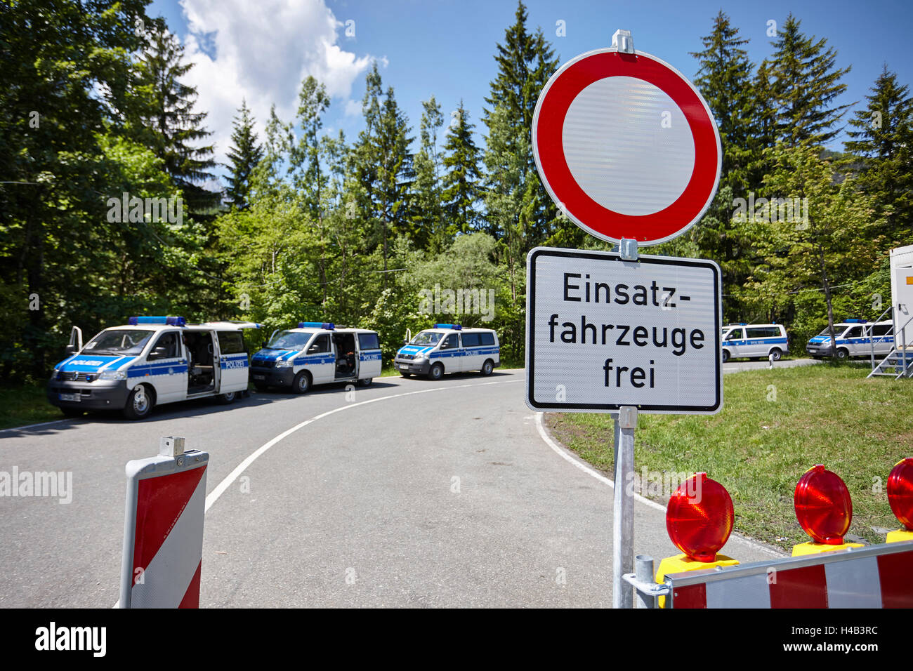 Police check, country road Stock Photo - Alamy