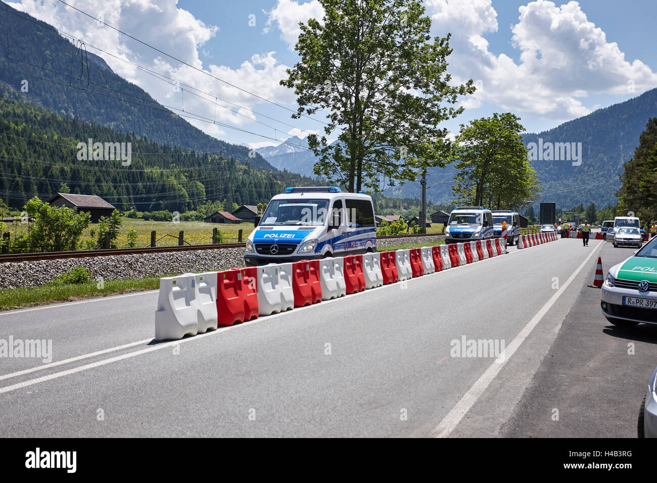Police check, country road Stock Photo - Alamy
