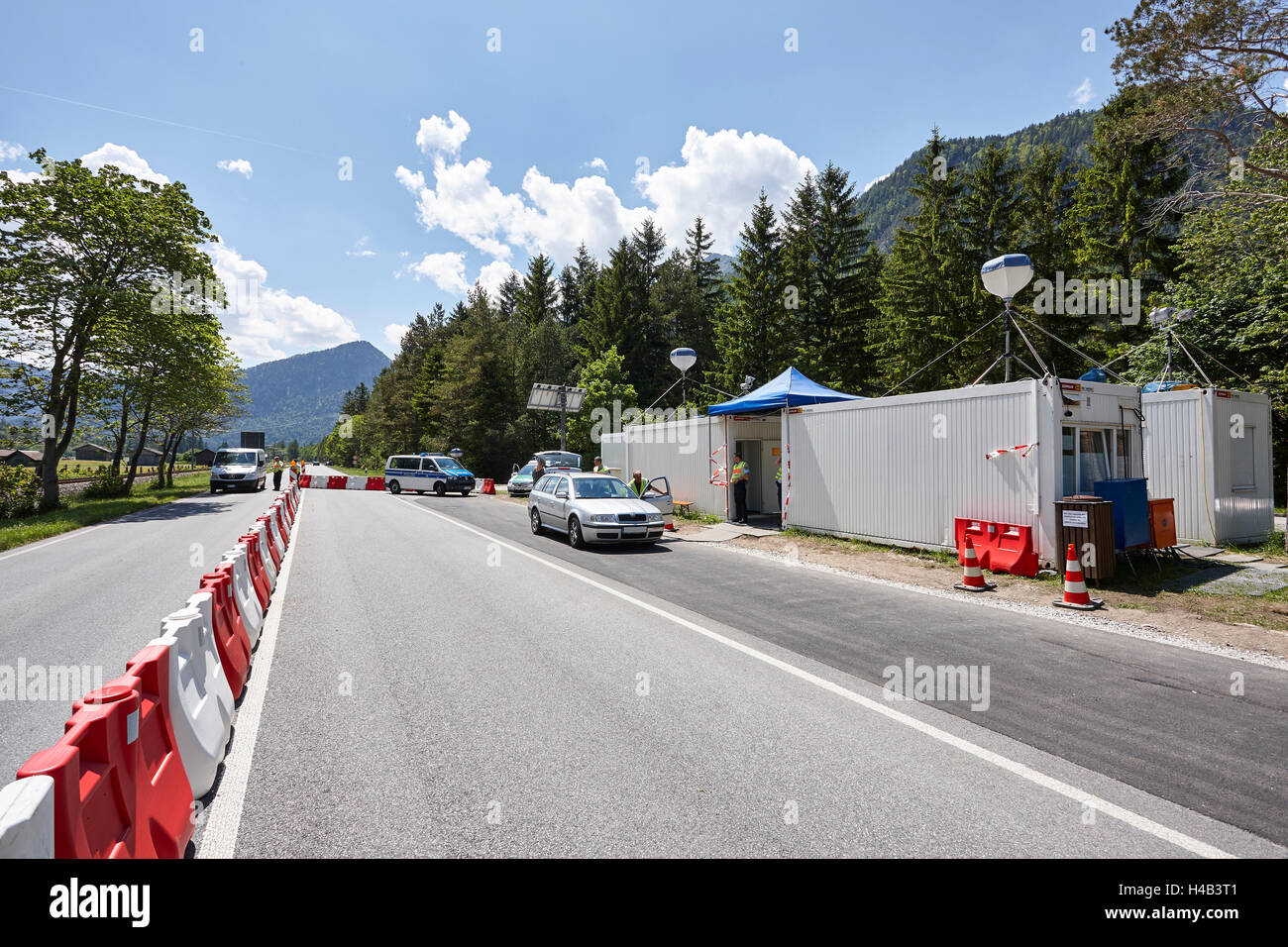 Police check, country road Stock Photo - Alamy