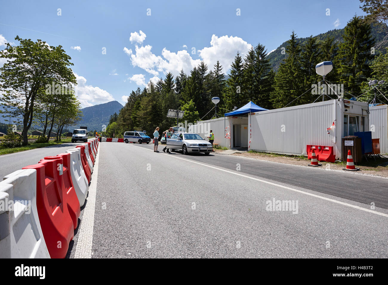 Police check, country road Stock Photo - Alamy