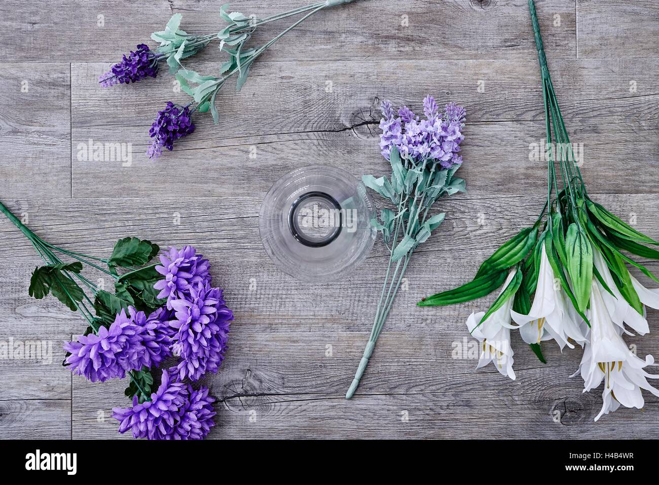 A studio photo of plastic display flowers Stock Photo - Alamy