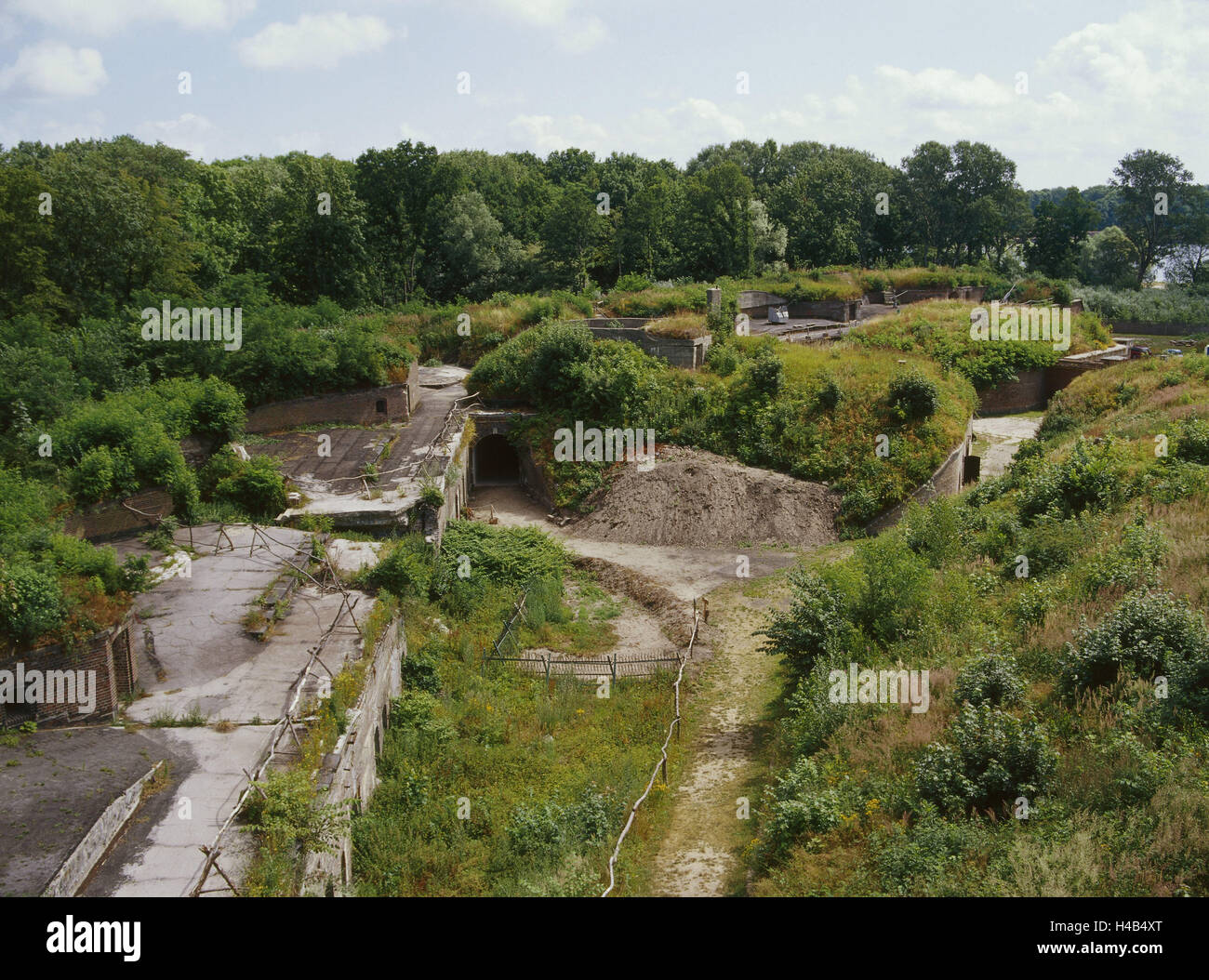 Poland, island Usedom, Swinemünde, fort west, museum, overview, to west ...