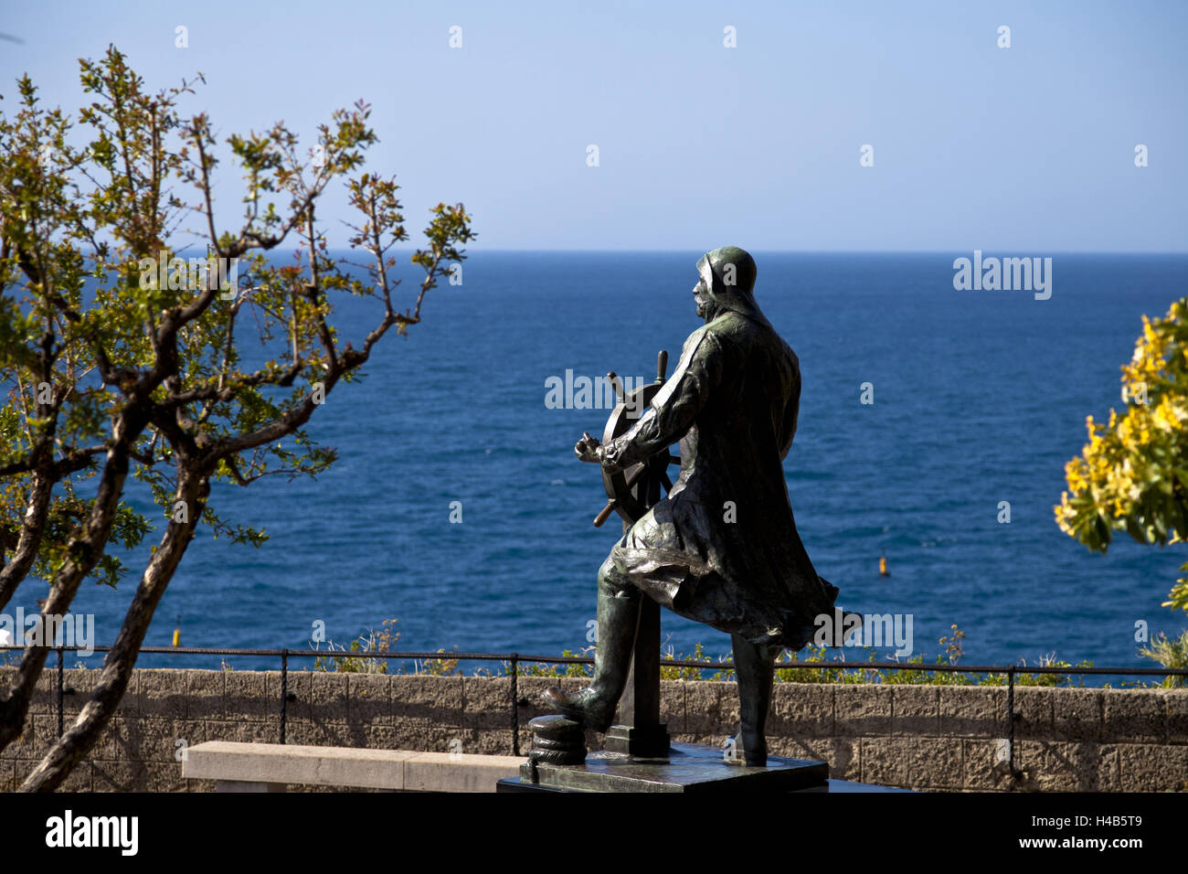 Monaco, statue of prince Albert I Stock Photo - Alamy