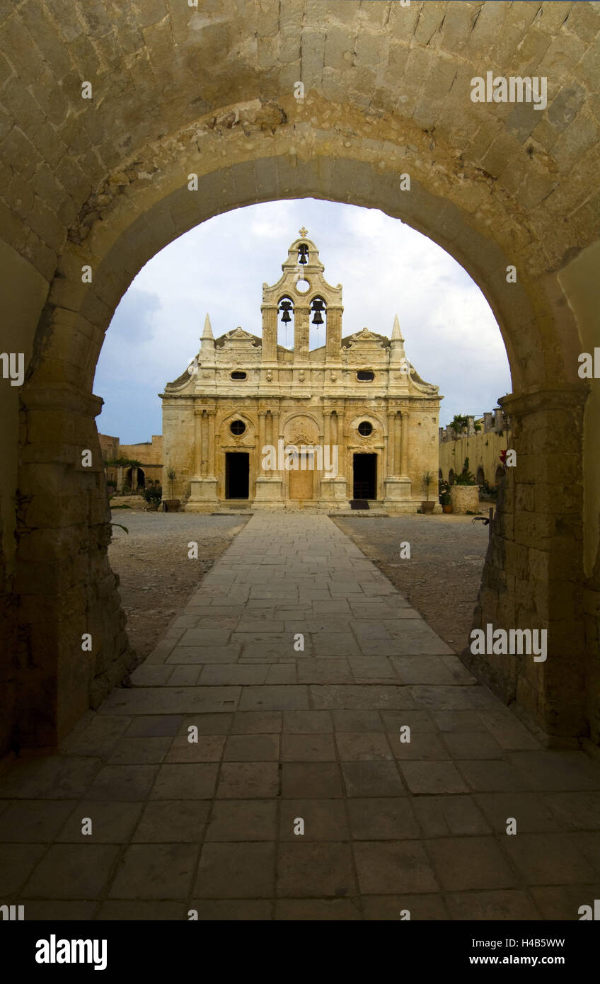 Greece, Crete, Arkadi cloister, the most important national monument ...