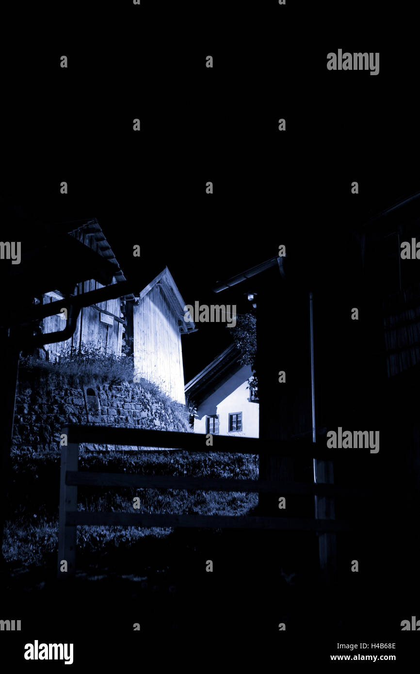 Farm, detail, Tyrol, Austria, Alps, night shot Stock Photo - Alamy