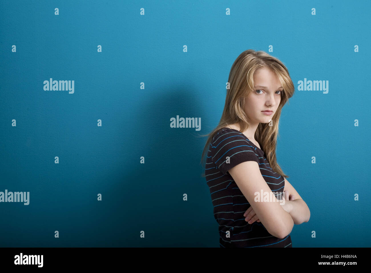 Teenage girl, seriously, repellent, Portrait Stock Photo - Alamy