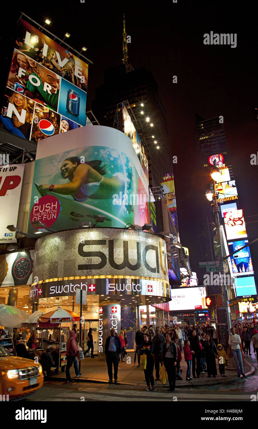 USA, New York City, Times Square, night Stock Photo - Alamy