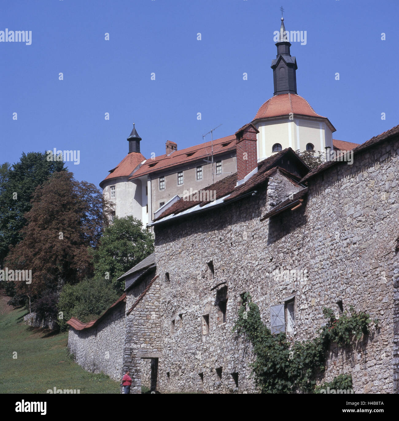 Slovenia, Skofja Loka, Loski grad Castle, Bishop's City Palace Stock ...