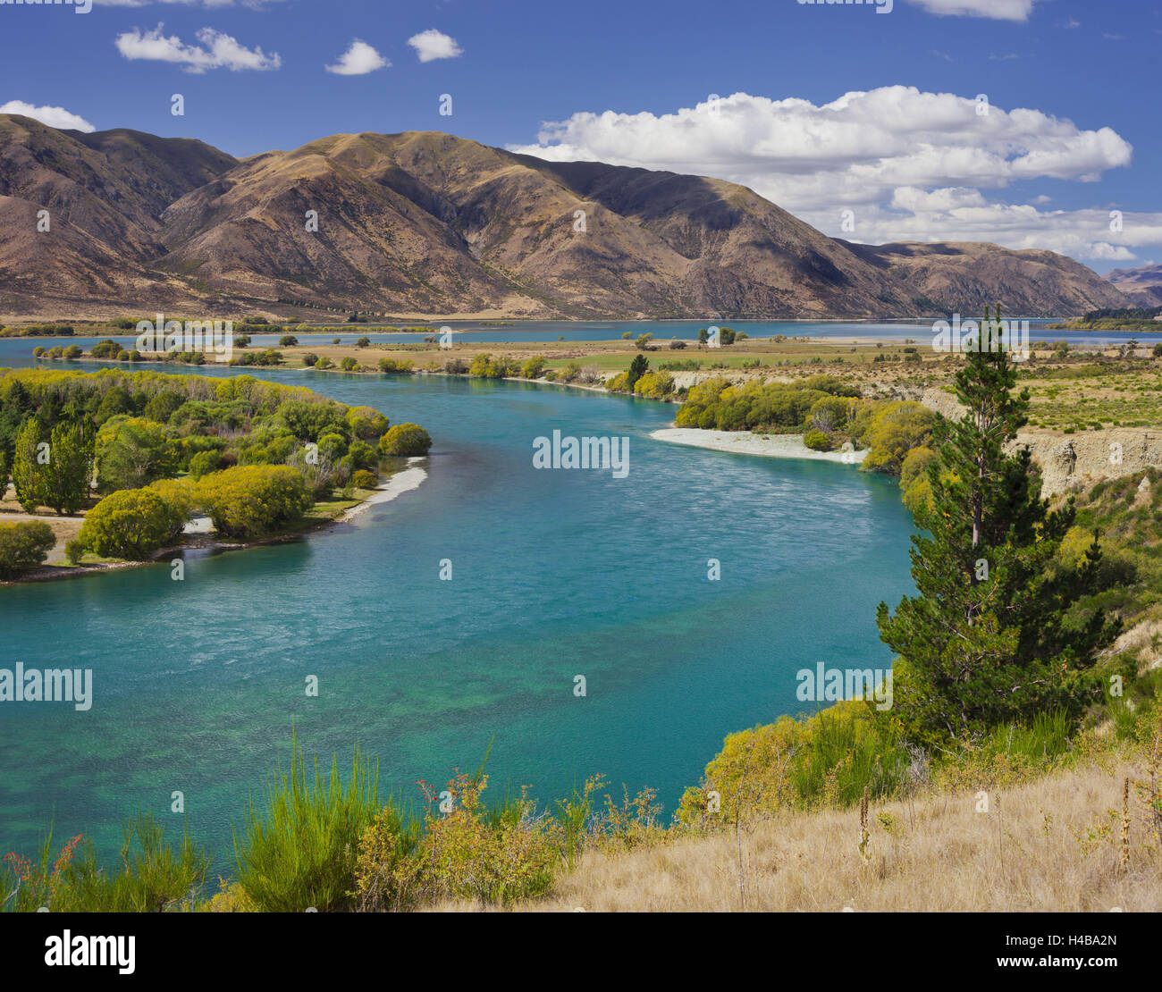 Waitaki River, Otago, south Island, New Zealand Stock Photo - Alamy