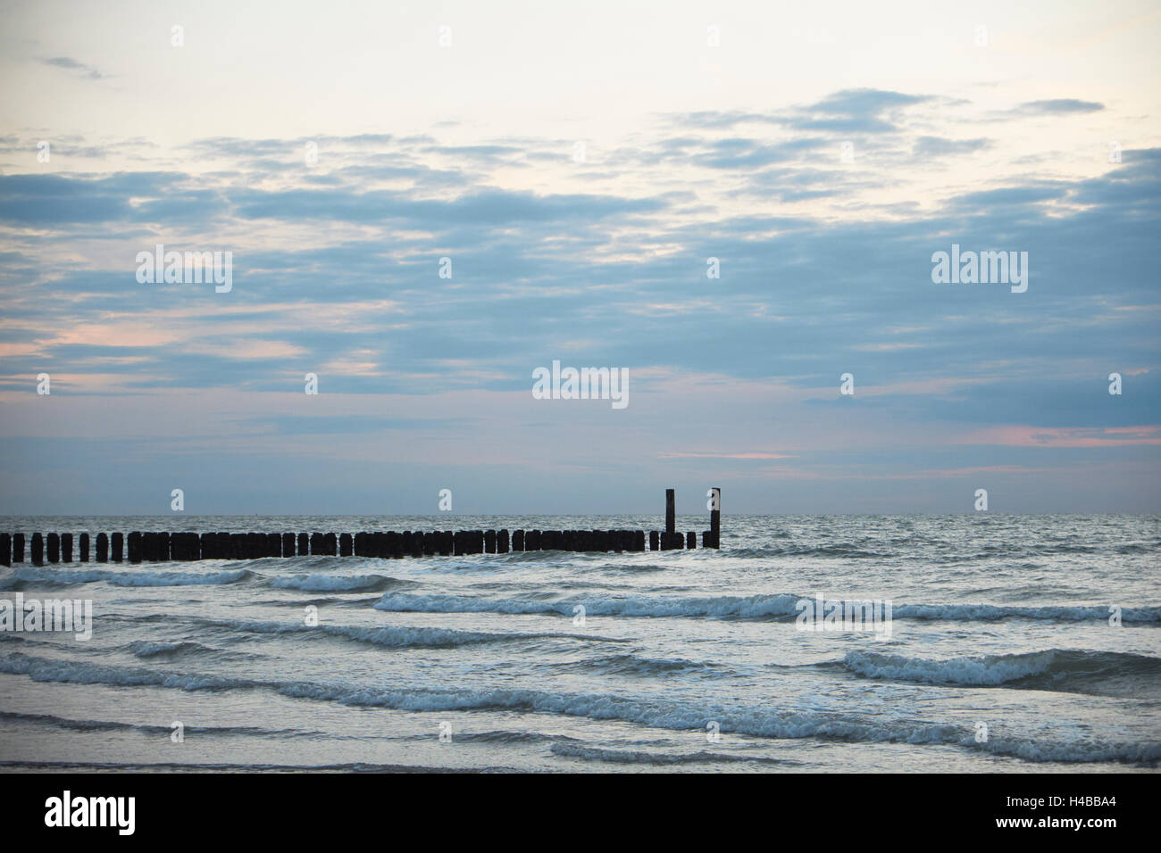 Bollards On The Beach Of Domburg Zeeland Province North Sea Coast