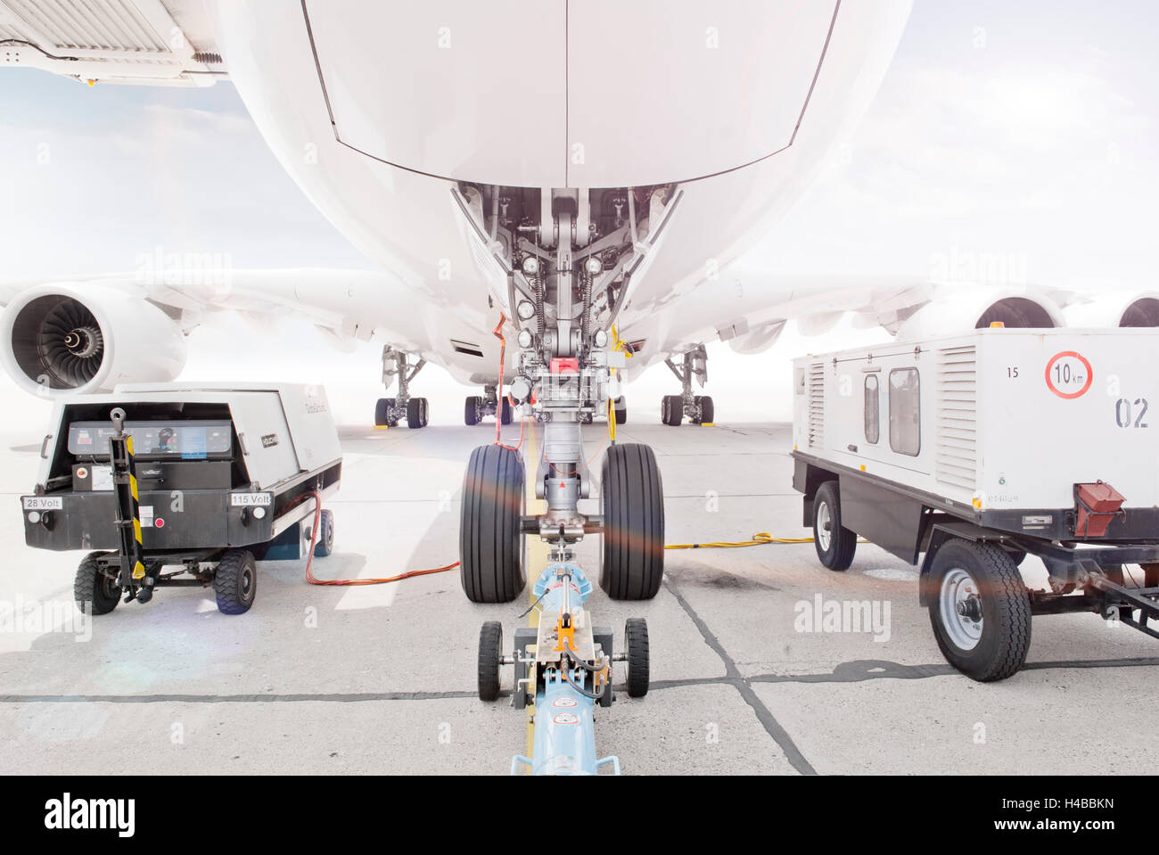 [M], airbus A380, airplane, undercarriage, airport Stock Photo - Alamy