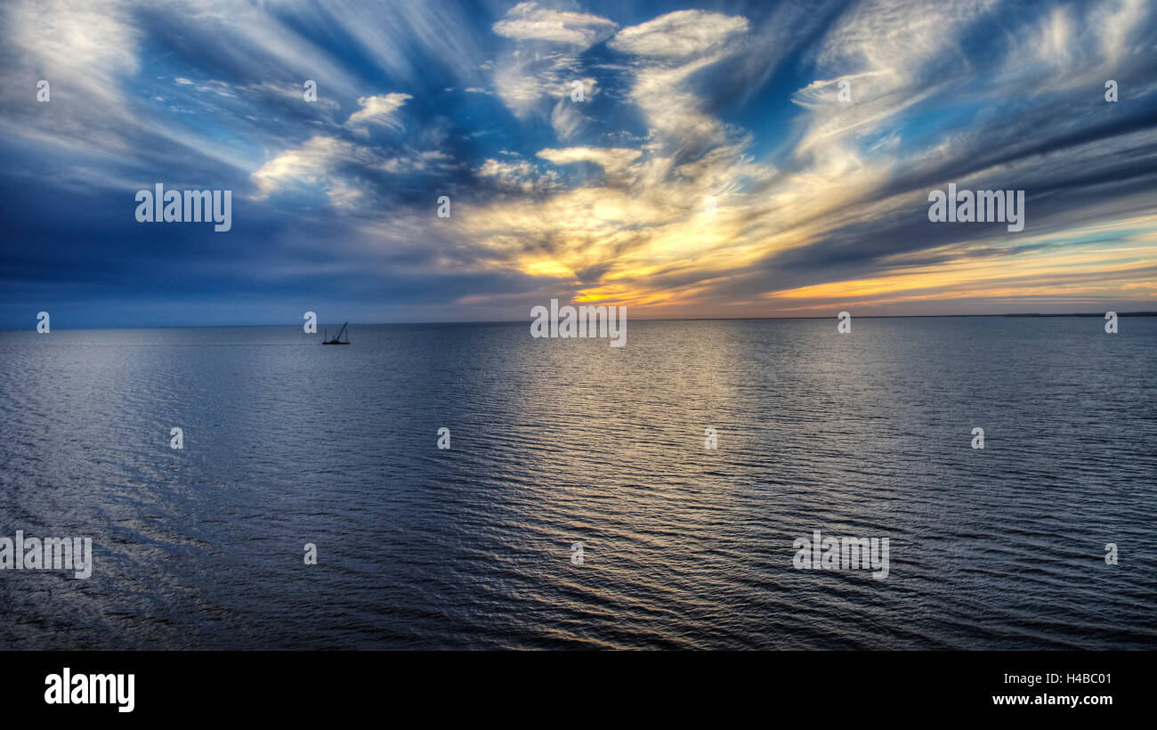 Aerial View of Sunset over Delaware Bay Stock Photo - Alamy