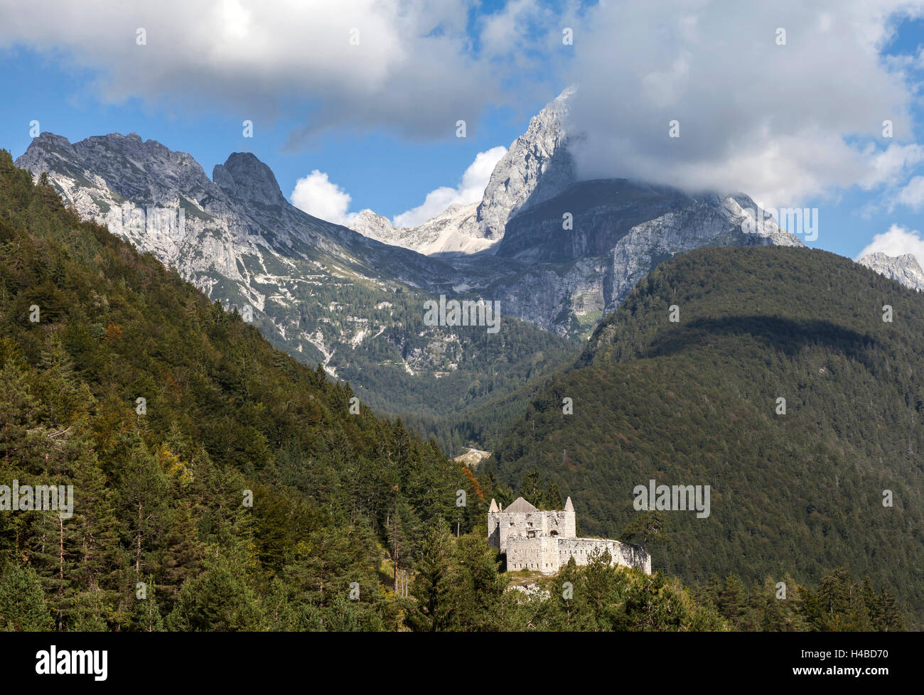Fortress from World War I in the Julian Alps Stock Photo - Alamy