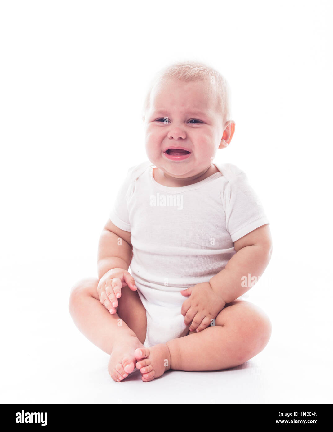 Crying baby isolated Stock Photo - Alamy