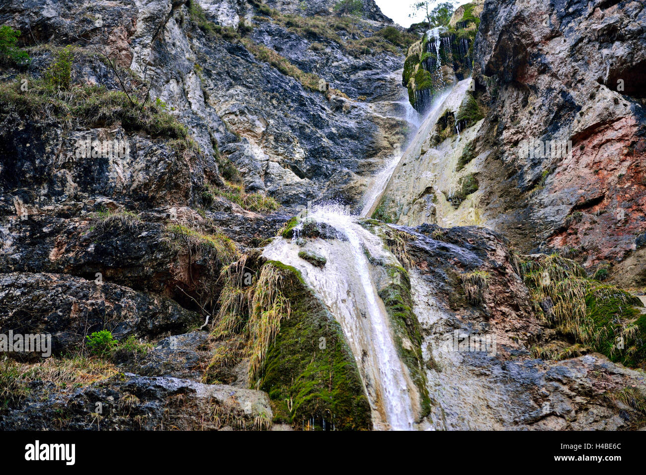 Waterfall in the Almbachklamm Stock Photo - Alamy