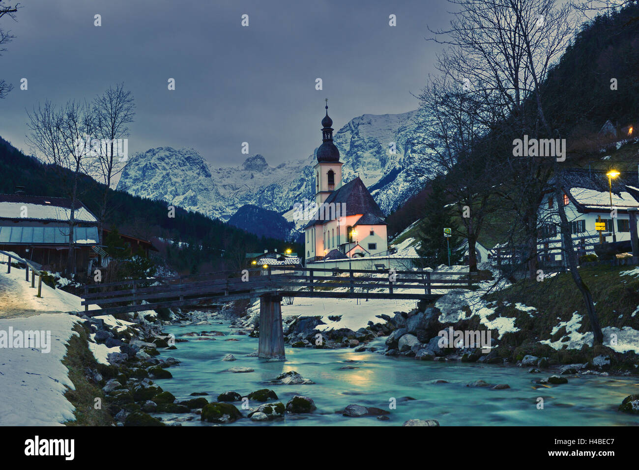 Ramsau church dusk hi-res stock photography and images - Alamy