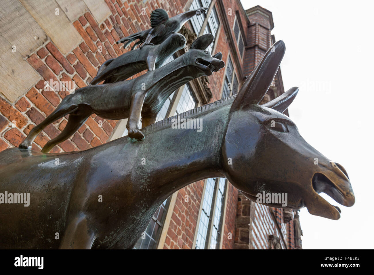 Bronze statue of the Bremen Town Musicians from the sculptor Gerhard ...
