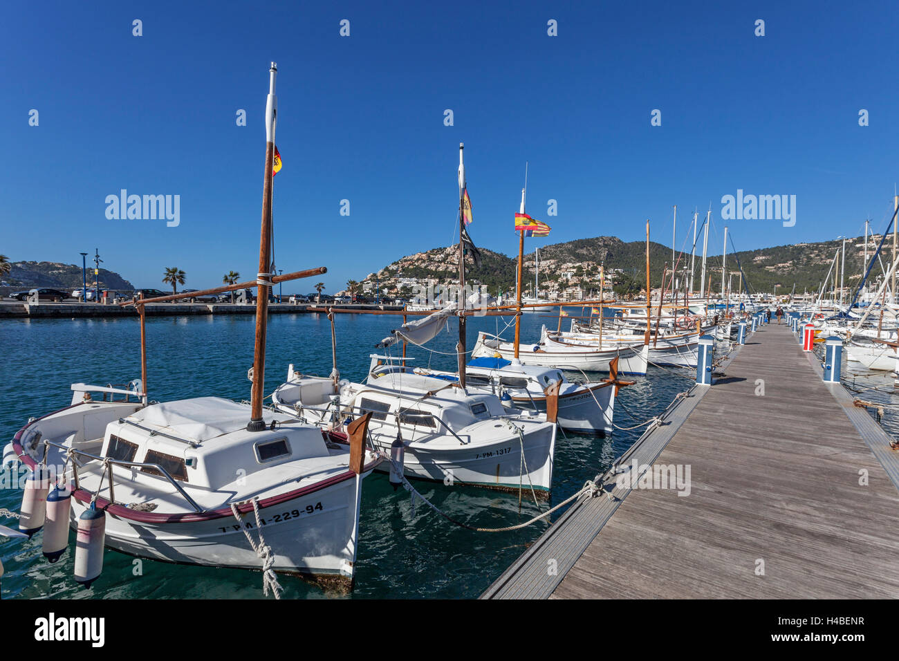Fishing harbour of Port d'Andratx, island Majorca Stock Photo - Alamy