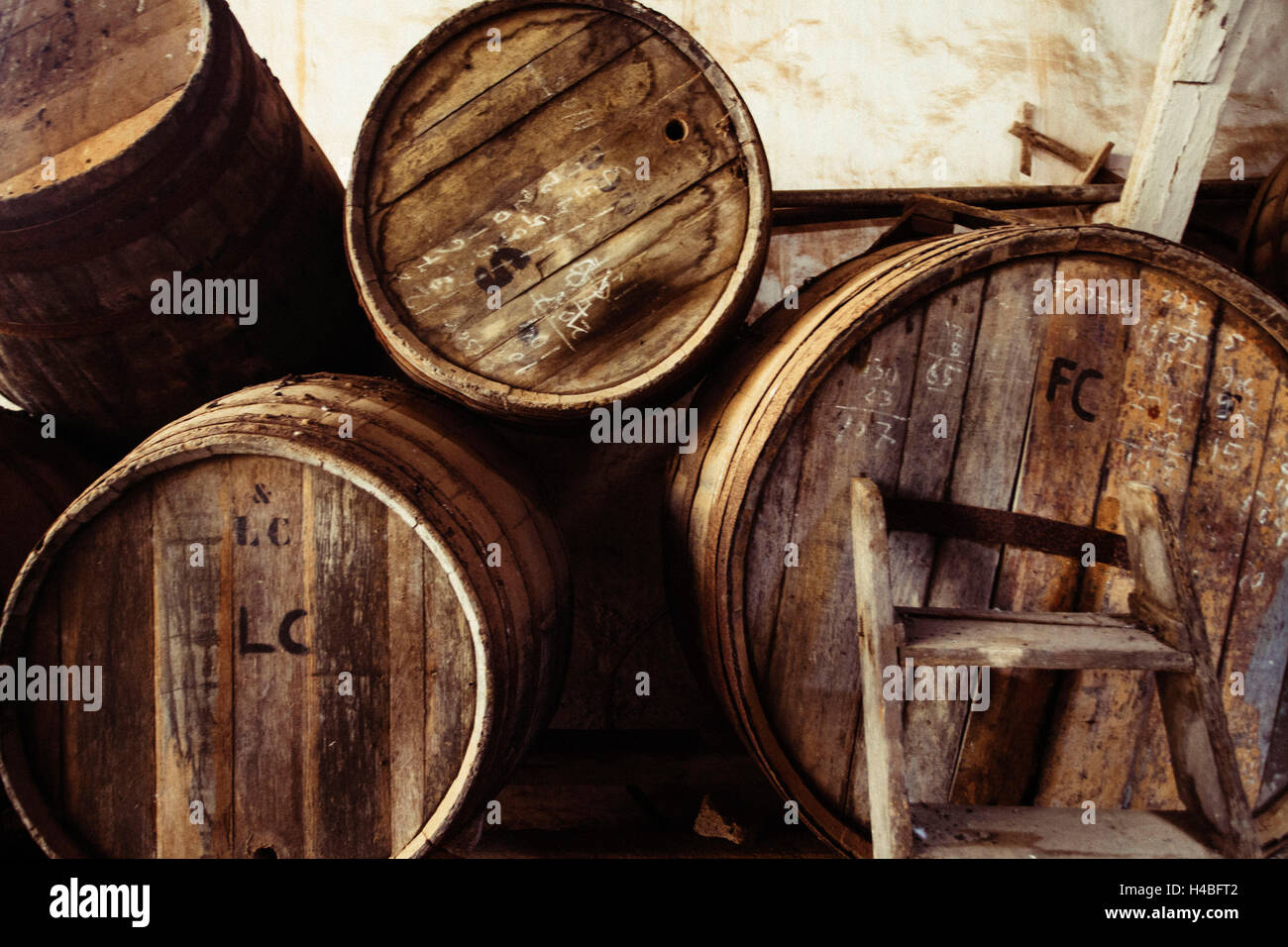Old wine casks Stock Photo - Alamy