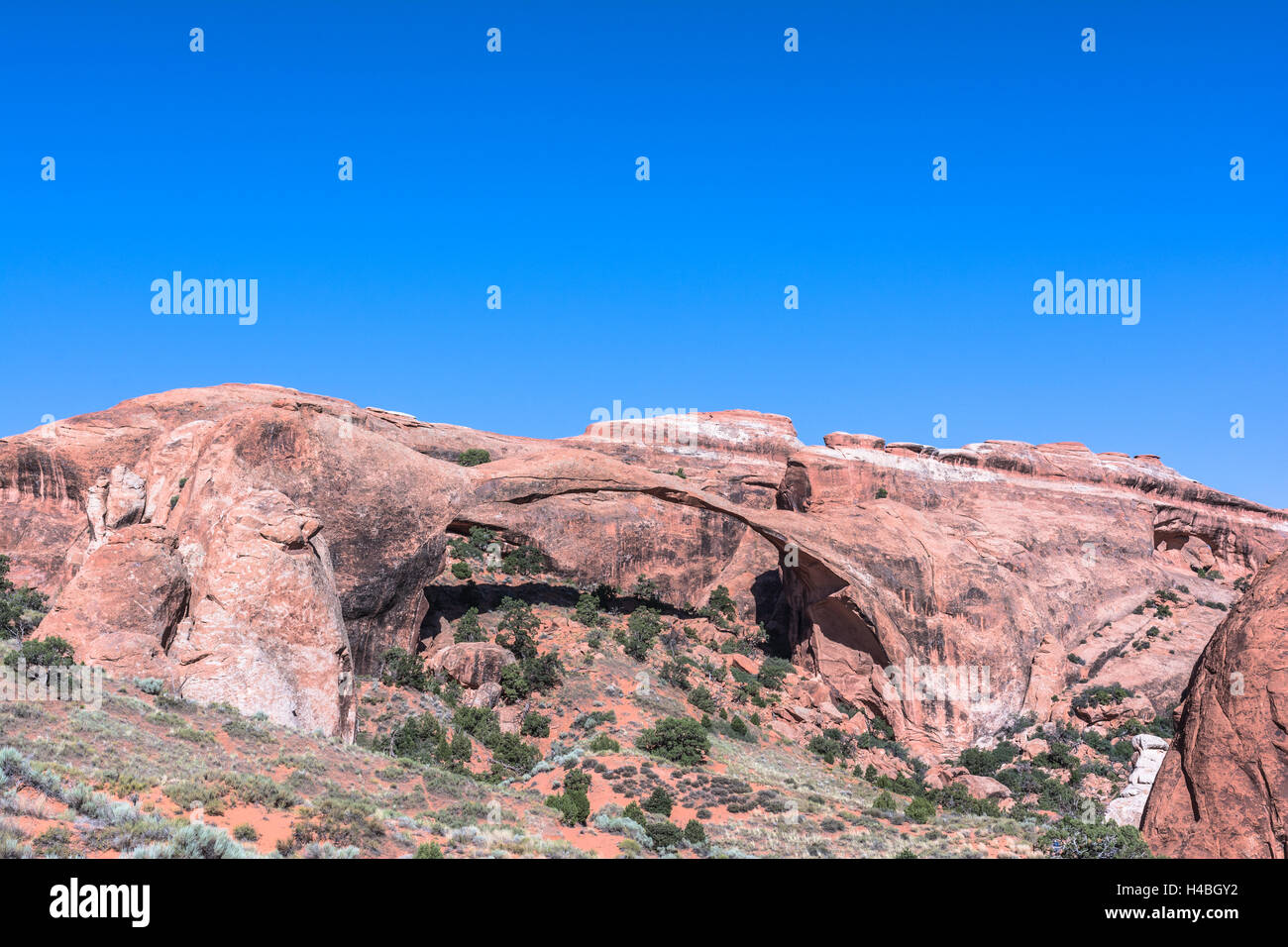 Landscape Arch in Arches National Park, Utah Stock Photo - Alamy