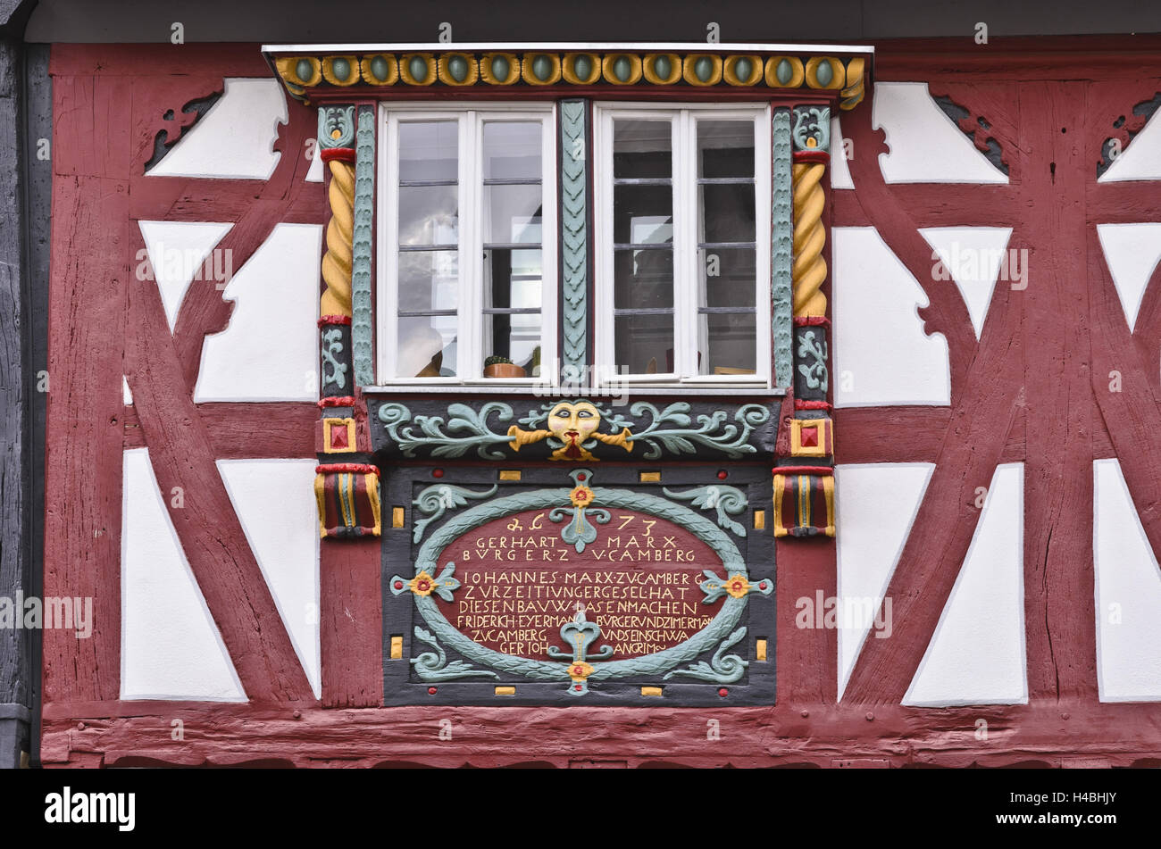 Germany, Hessen, Taunus, German Timber-Frame Road, Bad Camberg, Old ...