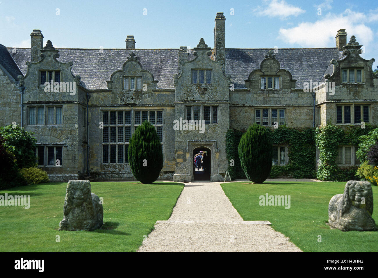 Great Britain, Cornwall, Trerice Manor, Elizabethan mansion, garden ...