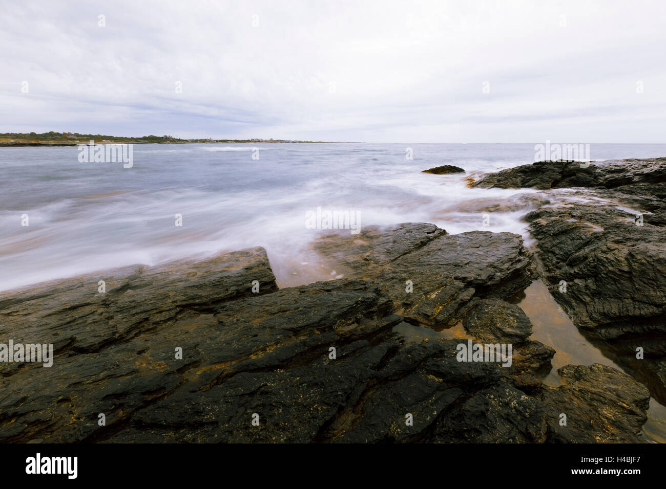 View of the rocky ocean shore Stock Photo - Alamy