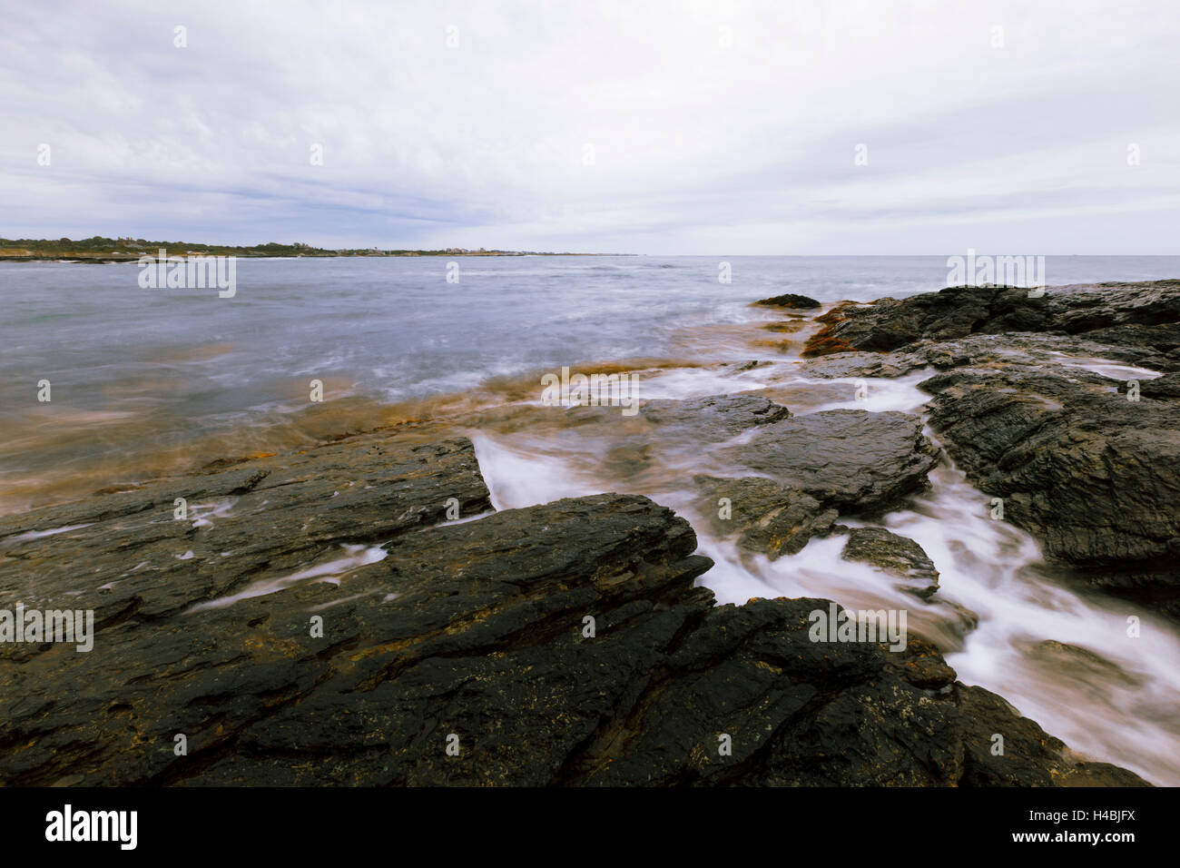 View of the rocky ocean shore Stock Photo - Alamy
