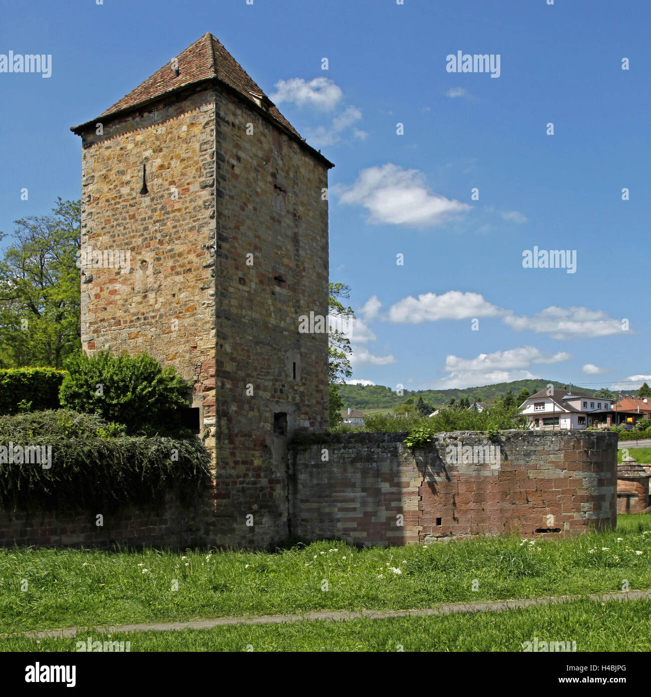 France, Alsace, Wissembourg, white castle, white castle, powder tower ...