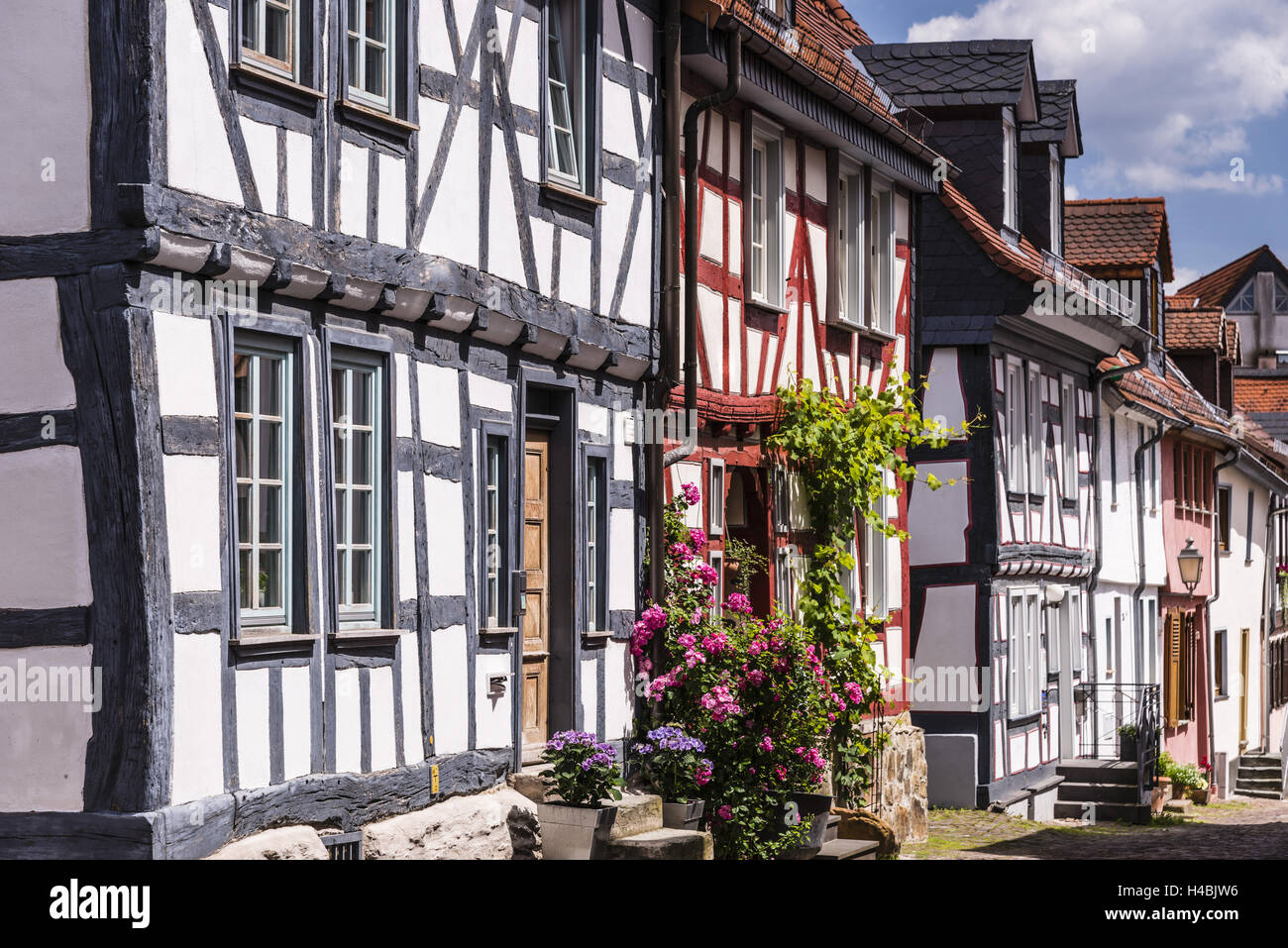 Germany, Hessen, Taunus, German Timber-Frame Road, Idstein, Old Town ...